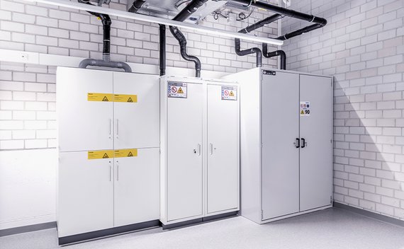 Chemical cabinet: safe storage of chemical substances